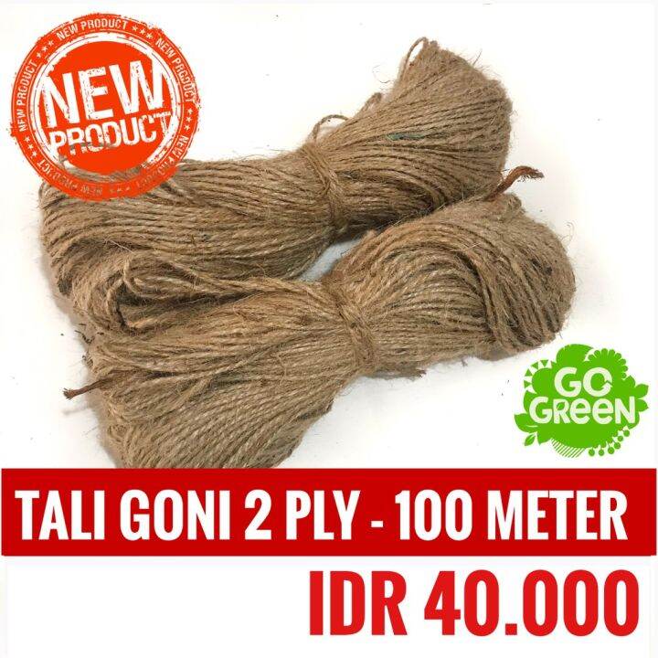TALI GONI 2 PLY 100 METER - TALI KARUNG RAMI UKURAN 1 MM | Lazada Indonesia