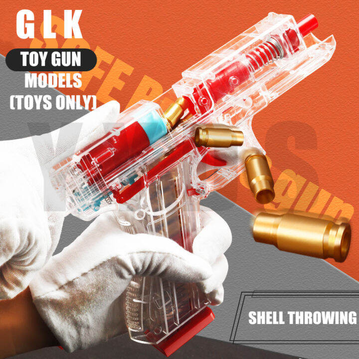 Toy PistolOriginal DesignChildren's Shell Throwing Soft Bullet Toy Gun ...