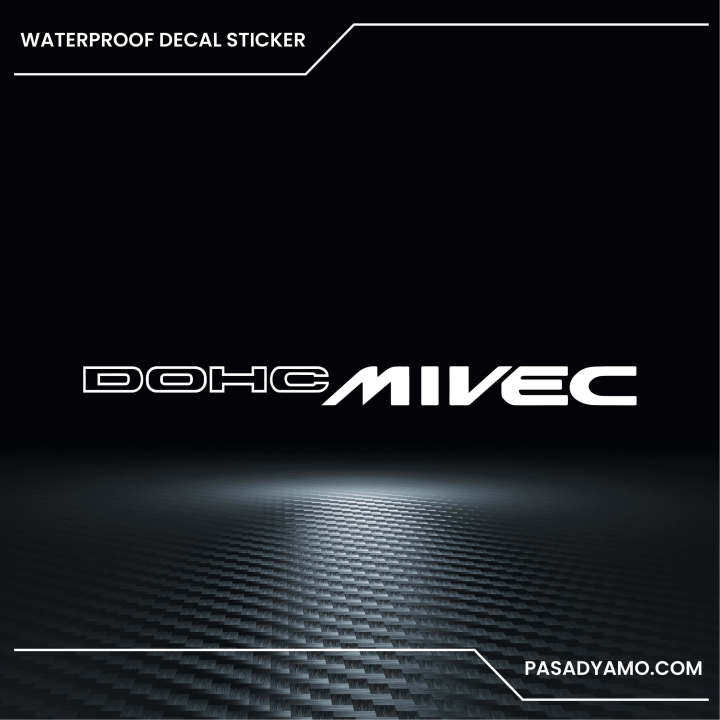 DOHC Mivec Logo Decal Sticker for Cars Motorcycles Laptops Skateboards ...