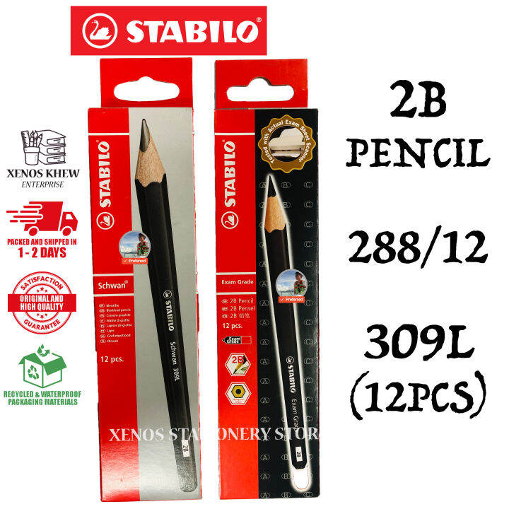 STABILO 2B EXAM GRADE PENCIL 288/12 I SHWAN 309L (12PCS / BOX) (READY ...