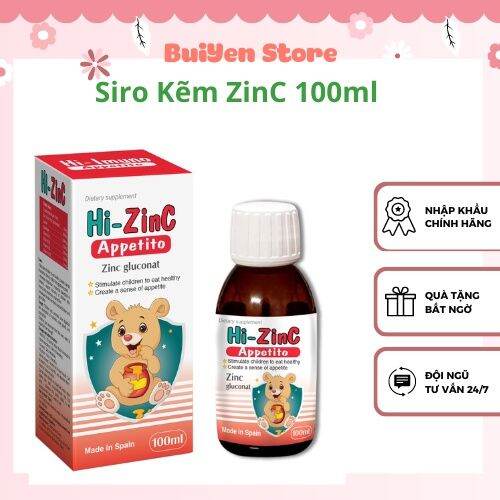 Siro Kẽm Hi ZinC 100ml, hỗ trợ tiêu hóa, giúp trẻ ăn ngon miệng, tăng ...