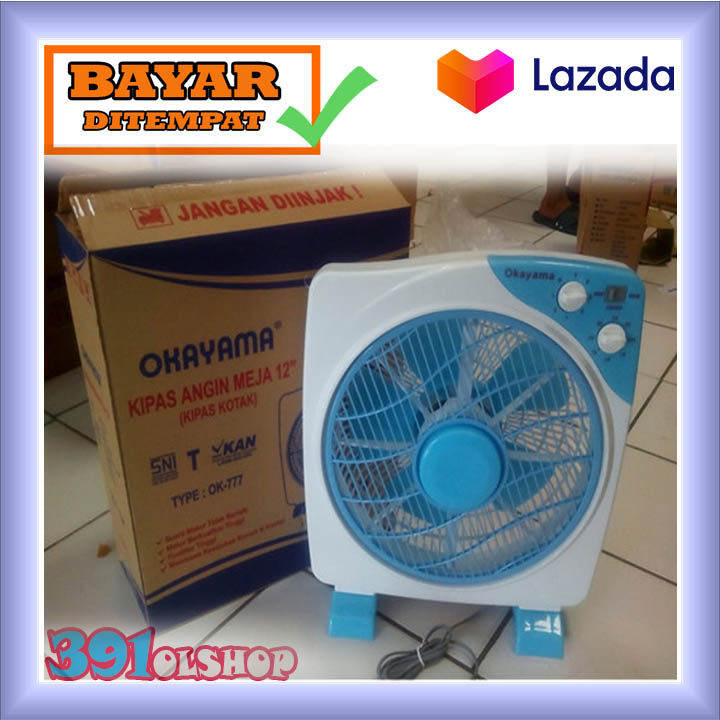 Kipas Angin Meja Kotak Box Fan Okayama 12 in 3 speed | Lazada Indonesia