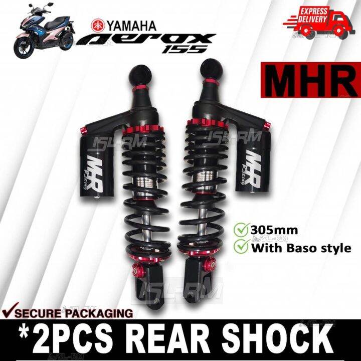 Yamaha Aerox 155 and NMAX V2 Rear shock absorber 2pcs with Baso style ...