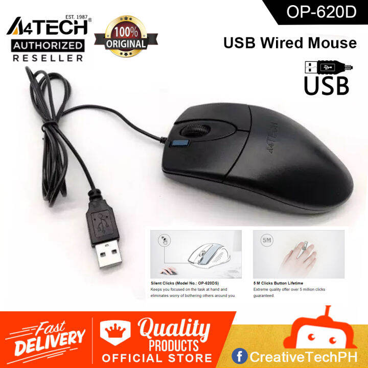 ORIGINAL A4TECH USB Optical Mouse OP-620DS OP-620DS ( OP-620 ) | Lazada PH