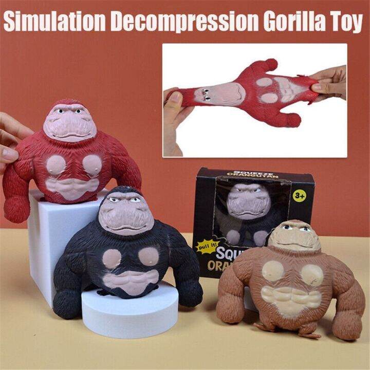 MP0Y Creative Gorilla Ape Stretch Elastic Monkey Sculpture Gorilla Toy ... MP0Y Creative Gorilla Ape Stretch Elastic Monkey Sculpture Gorilla Toy ...