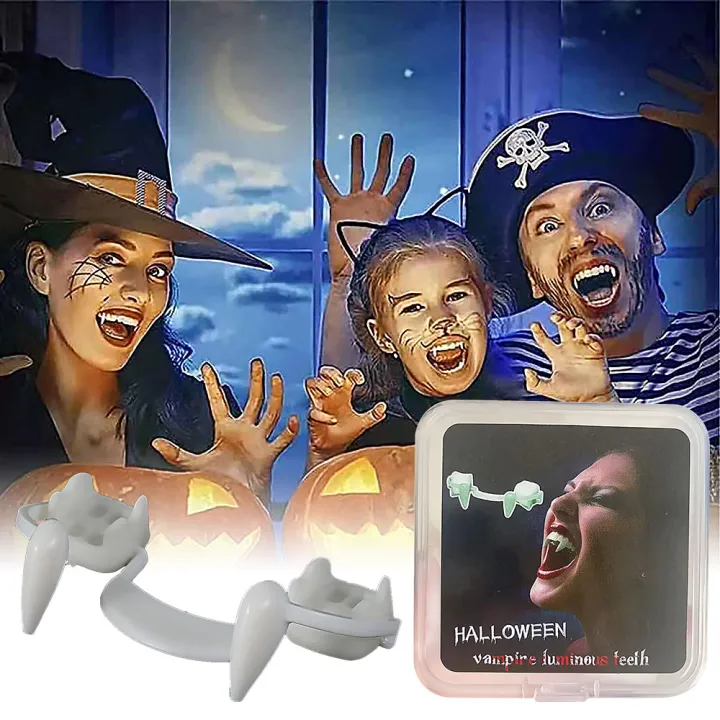 Luminous Automatic Retractable Vampire Fangs | Lazada.co.th
