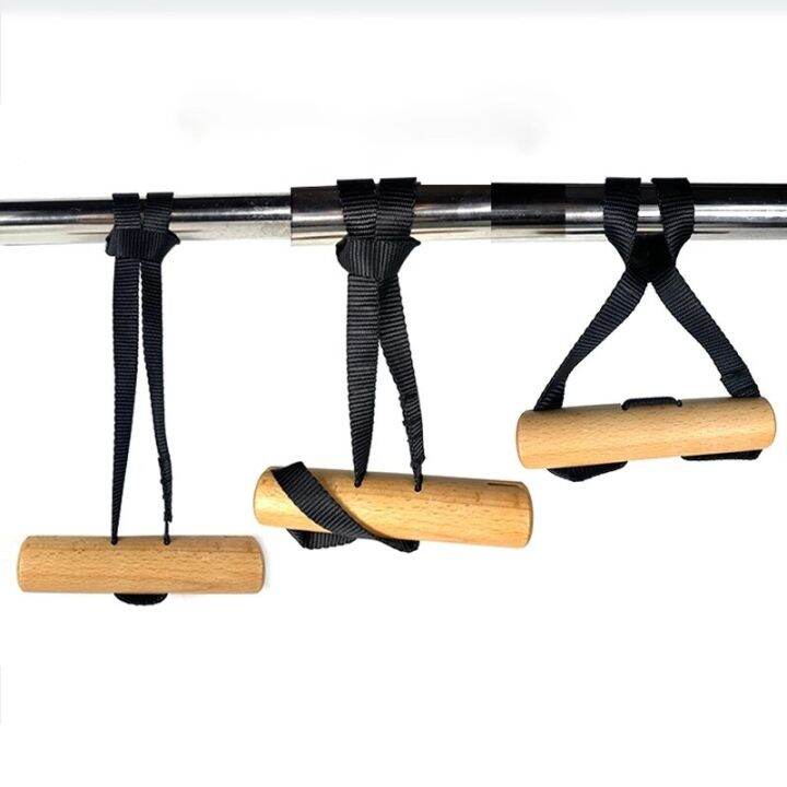 Pull Up Handles Wooden Grips For Deadlift Weightlifting Bar Cable ...
