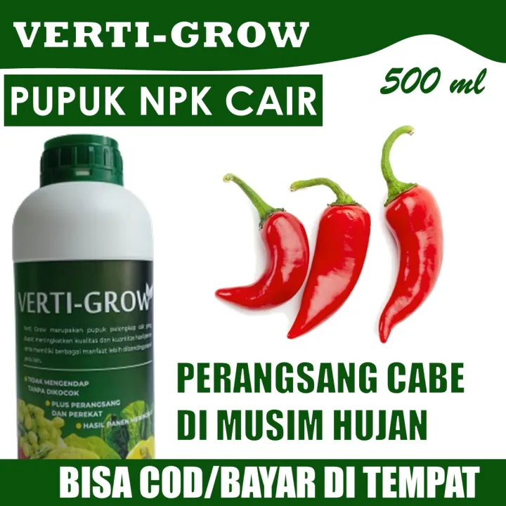 PUPUK BOOSTER Cabe Rawit Terbaik isi 500 ML VERTINE GROW - Pupuk NPK Cair Pelebat Cabe Rawit ...
