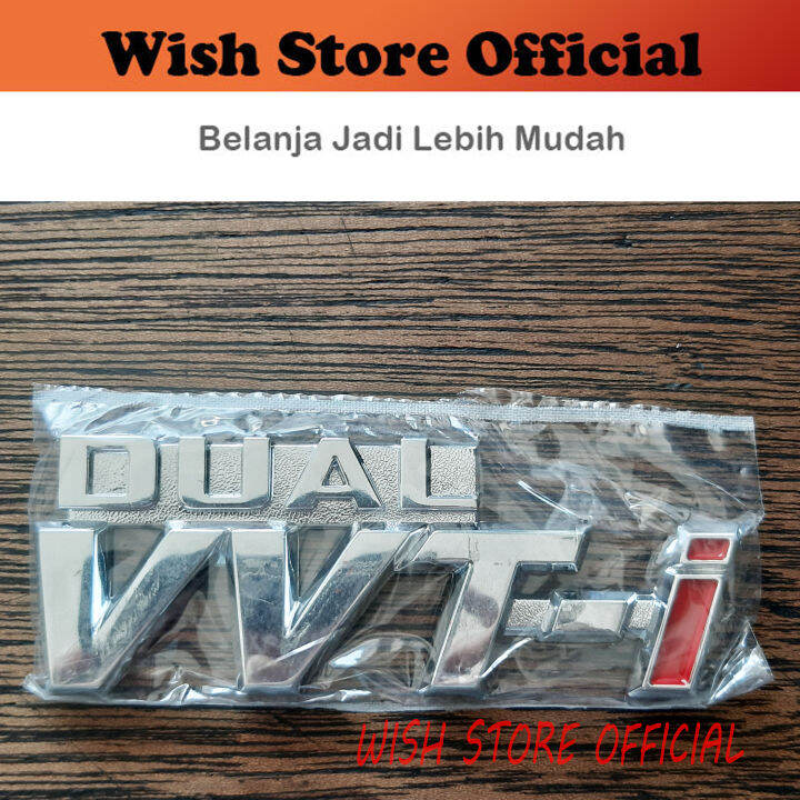 [PCS] Emblem / Car Logo / Sticker / Lambang Mobil Dual VVTi VVT-i Besar Innova Fortuner Camry ...