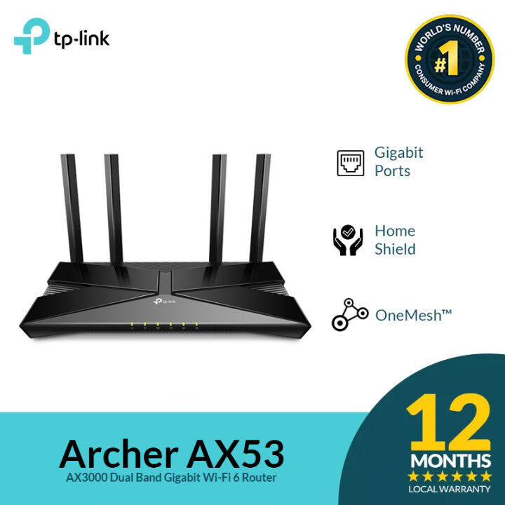 TP-Link Archer AX53 AX3000 Dual Band Gigabit Wi-Fi 6 Router | Lazada PH