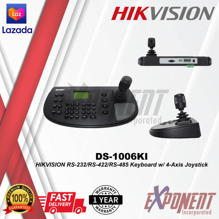 DS-1006KI - HIKVISION RS-232/RS-422/RS-485 Keyboard w/ 4-Axis Joystick ...