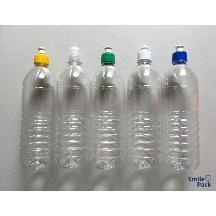 PET Plastic Bottle 1 liter 1L or 1000 ml with Sports Caps / Pull Up ...
