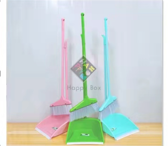 2 in 1 Broom and Dustpan Set Dust Pan with Handle Cleaning Brush Broom ...
