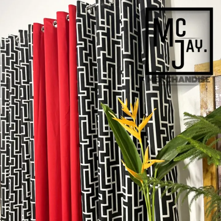 McJay. - Maze Bk Curtain Set ( 3 in 1 Eyelet Curtain with Rings ) OP ...