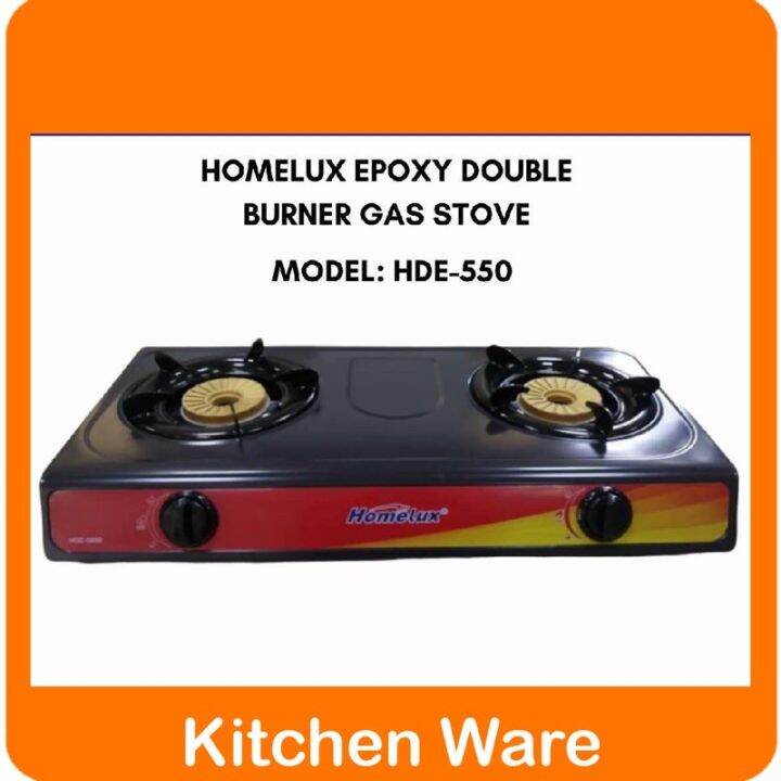 HOMELUX EPOXY SINGLE / DOUBLE BURNER GAS STOVE 550 [ SIRIM CERTIFIED ...