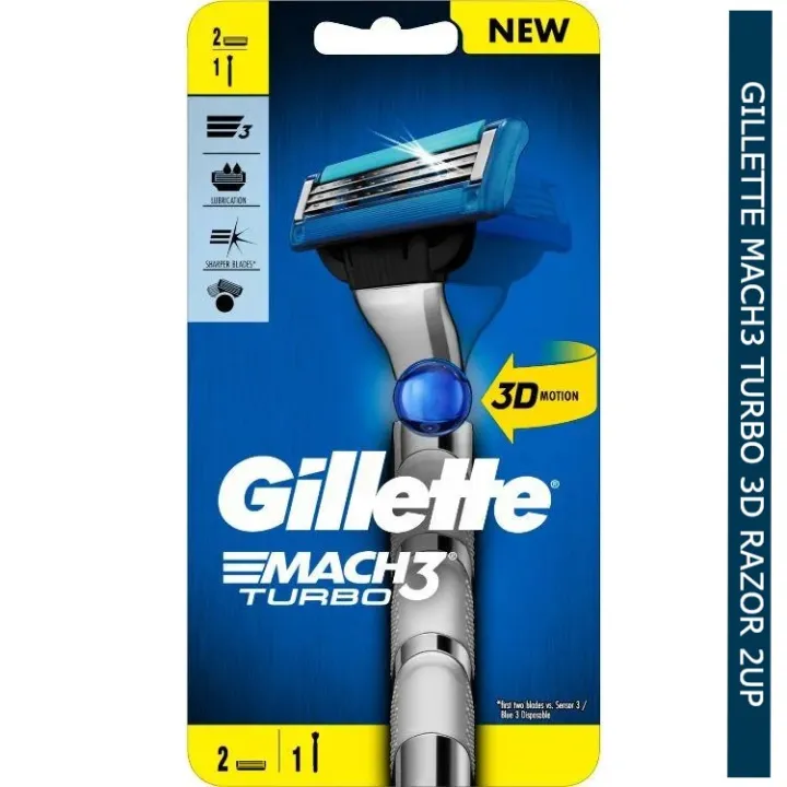 GILLETTE MACH3 TURBO 3D RAZOR 2UP | Lazada