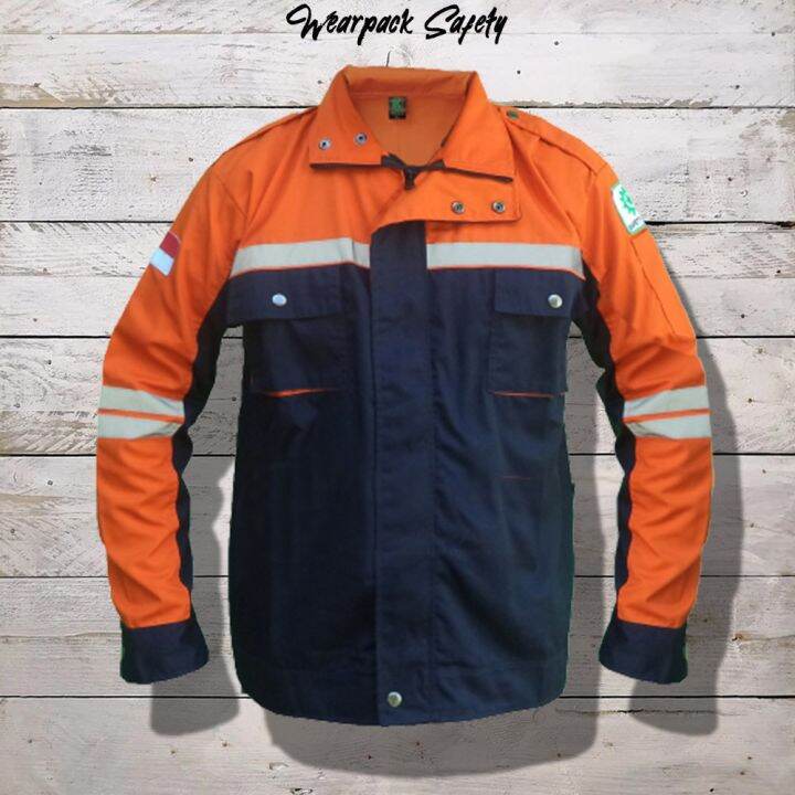 Jaket Wearpack Safety Dongker Orange Atasan Wearpack Lengan Panjang ...
