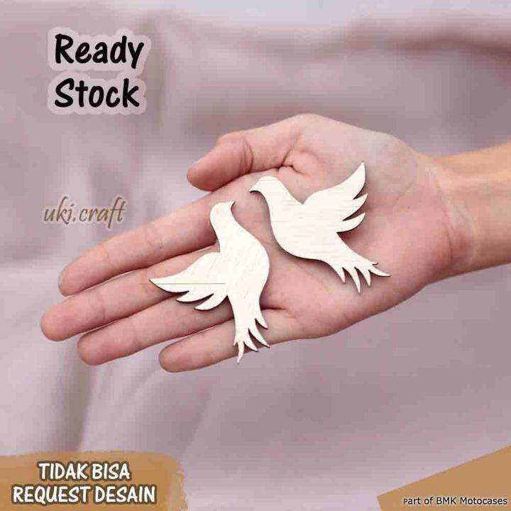 Burung Merpati Plywood / Hiasan Mahar Burung Scrapbook Ukiran Kayu ...