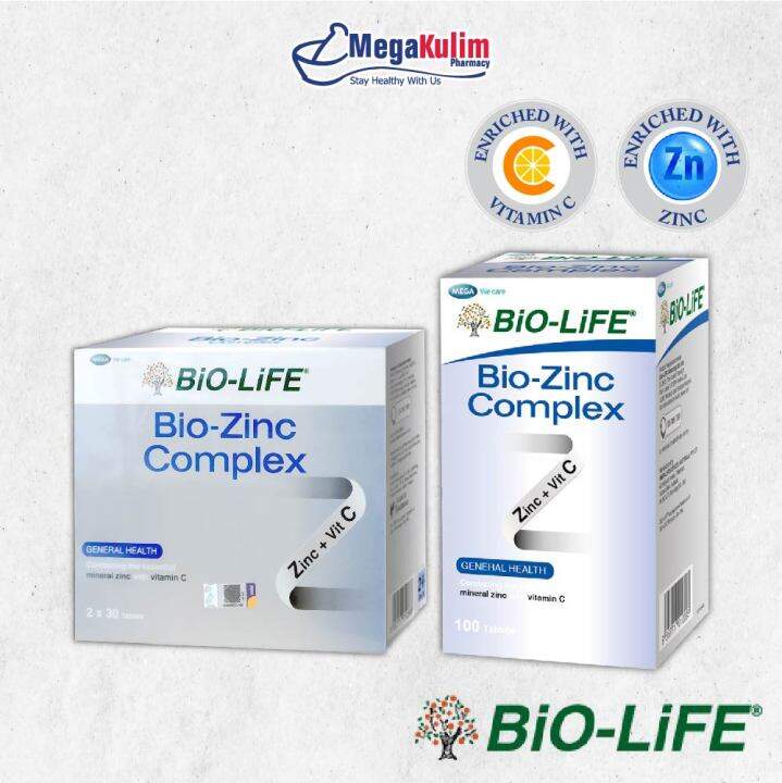 Biolife Bio-Zinc Complex (2X30 Tab / 2X100 Tab) | Lazada