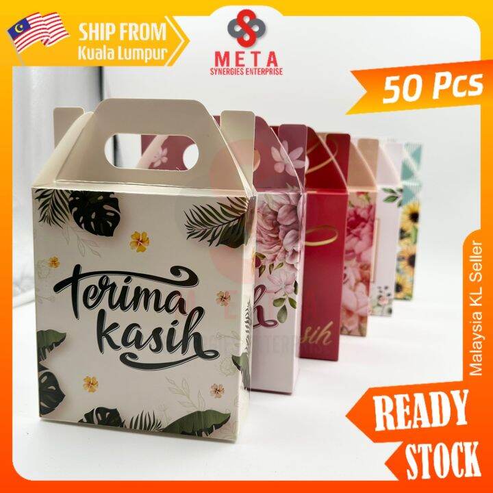 50pcs PROMOSI Thank You Wedding Box, Doorgift Box, Kotak Kahwin ...