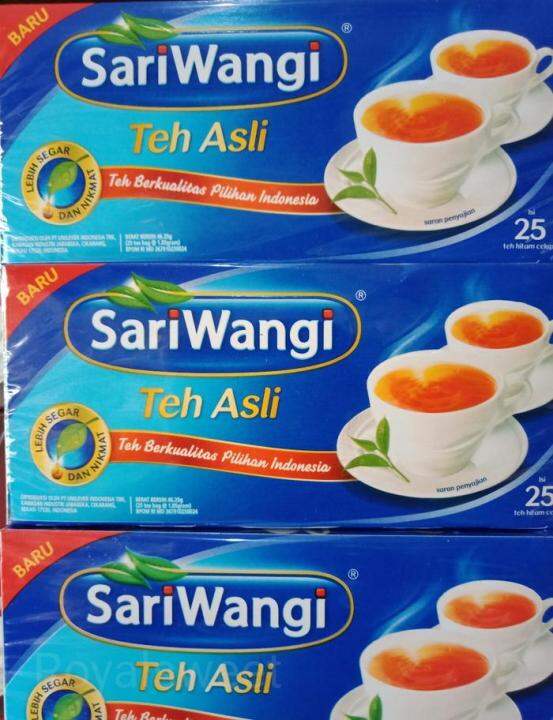 3 BUAH Sariwangi Teh Celup Asli 1 Box ( 25 pcs ) | Lazada Indonesia