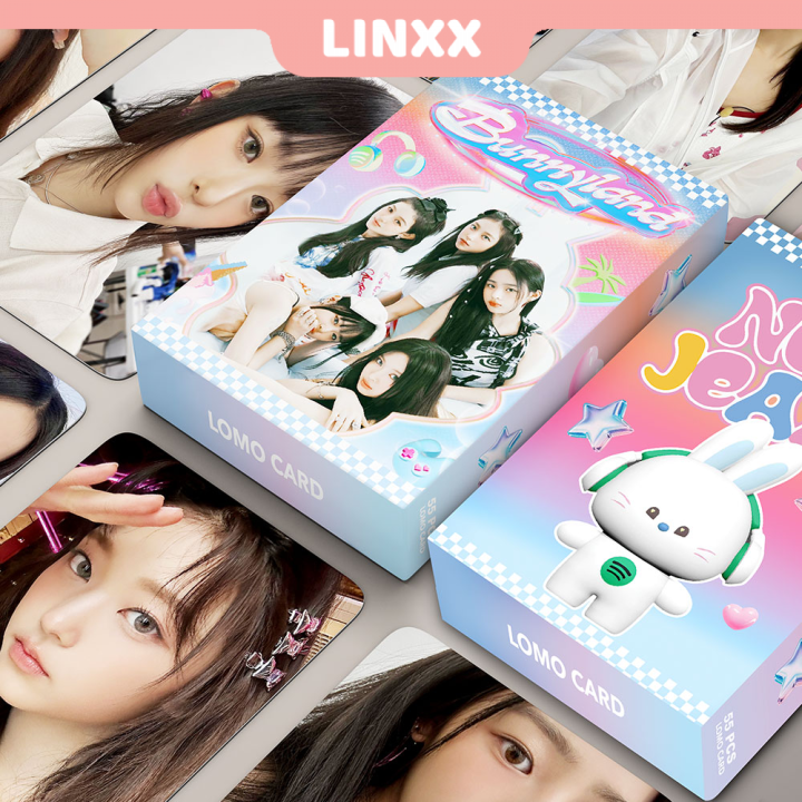 LINXX อัลบั้มผ้ายีนส์ NEWJEANS ชุดโปสการ์ดการ์ด Lomo ถ่ายภาพแบบ Kpop 55 ...