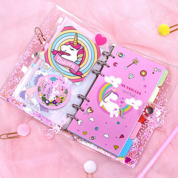 Cute Unicorn Diary Journal Set DIY Unicorn Notebook Buku Nota Unicorn Stationery Comel Hadiah ...