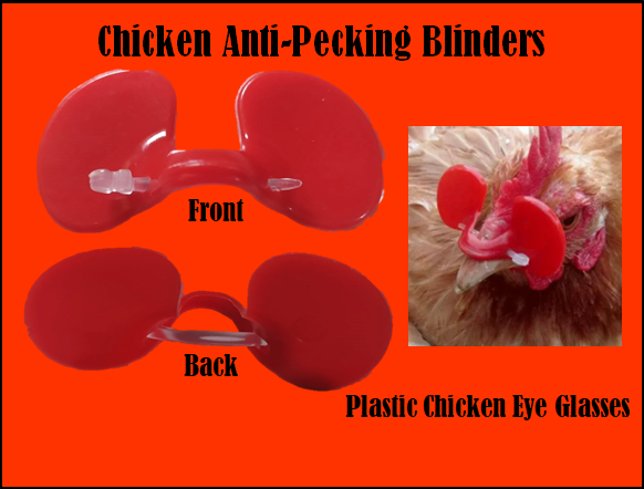 Chicken Anti-pecking Blinders Spectacles / Chicken Peck Plastic Chicken ...