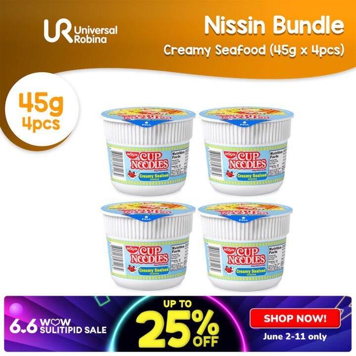 4 x Nissin Cup Noodles Mini Creamy Seafood | Lazada PH