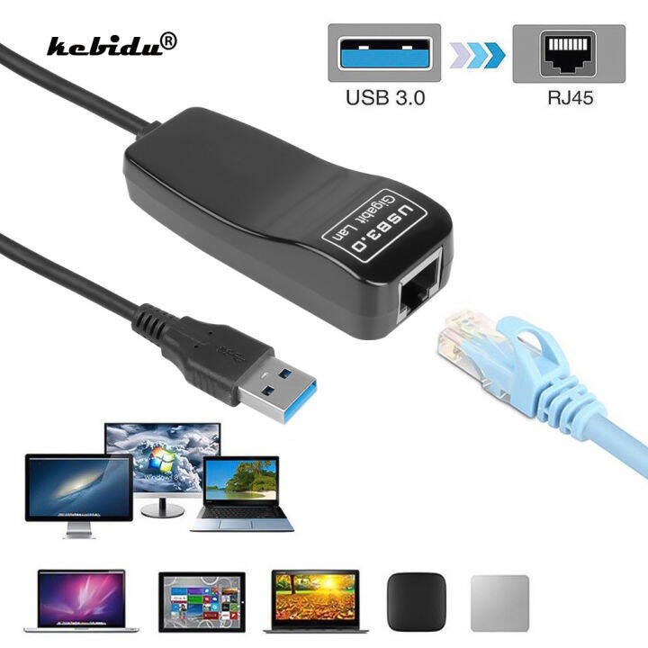 kebidu External Network Card LAN Adapter AX88179 For PC Laptop Win ...