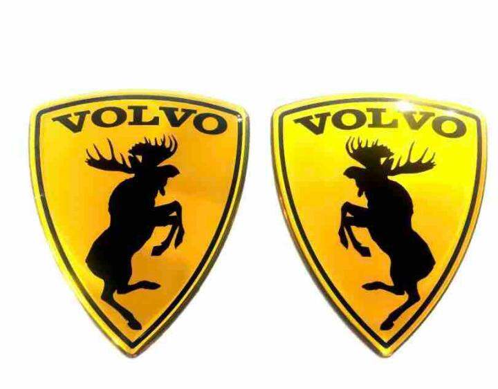 Yellow Aluminium VOLVO PRANCING MOOSE Sticker 1 Set | Lazada.co.th
