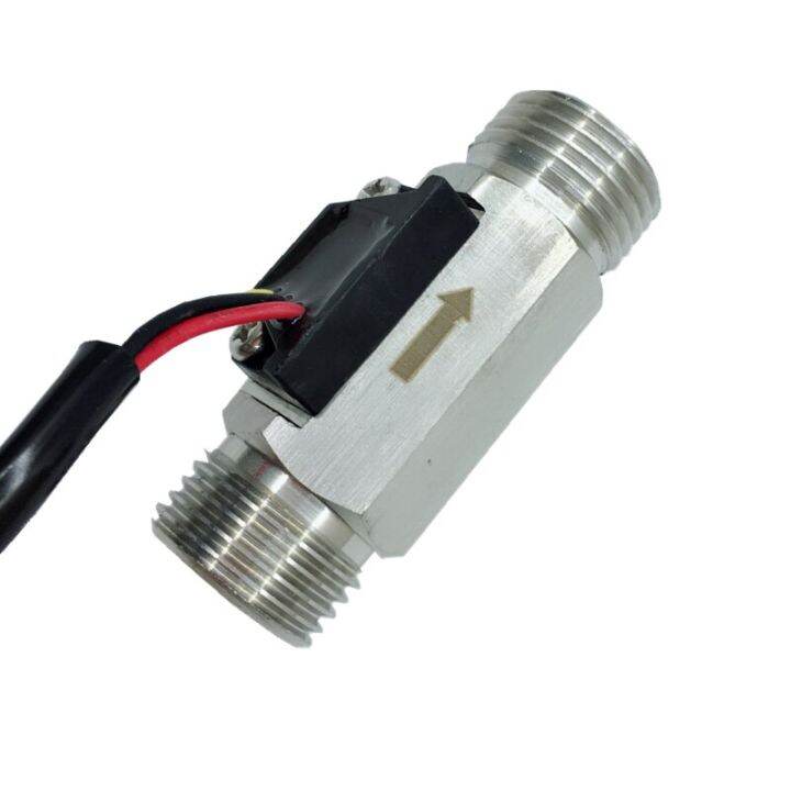 SUS G1/2 Hall Turbine Stainless Steel Water Flow Sensor Meter OD20.5 mm ...