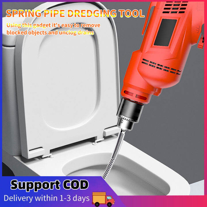 Sewer Dredging Spring Electric Drill Drain Cleaner Machine Extension ...