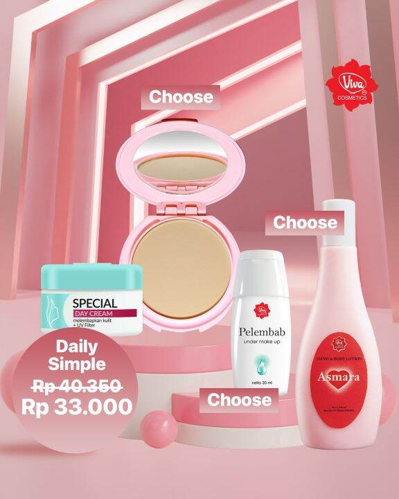 Paket 1 Viva Special Day Cream, 1 Viva Compact Bright Beauty, 1 Viva ...