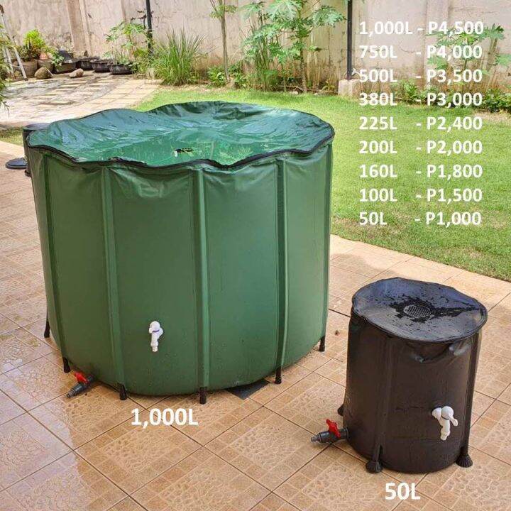 WATER TANK Collapsible Rainwater Barrel Elette Essentials High Quality ...