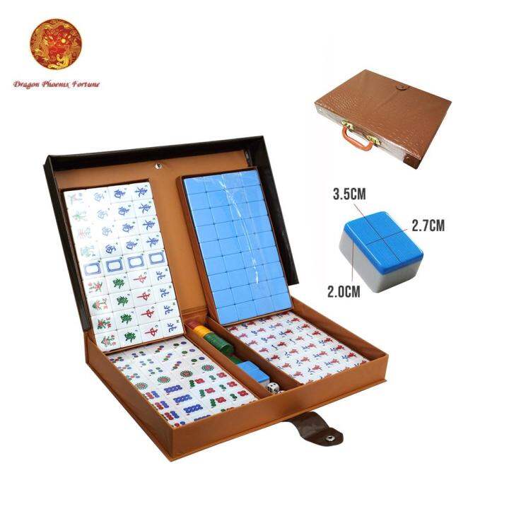 Mahjong Set with Number (Blue) Standard Size 3.5cm*2.7cm*2.0cm | Lazada PH