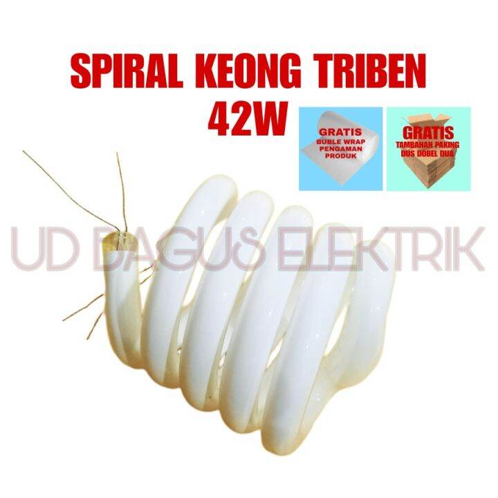 KACA LAMPU SPIRAL KEONG TRIBEN 42W (GRATIS BUBLE WARP DAN DOBEL DUS ...