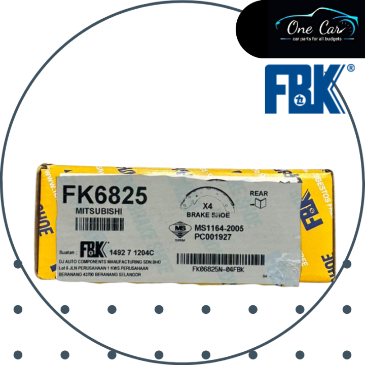 FBK Brake Shoes Proton Exora CPS (Rear) -FK6825 | Lazada