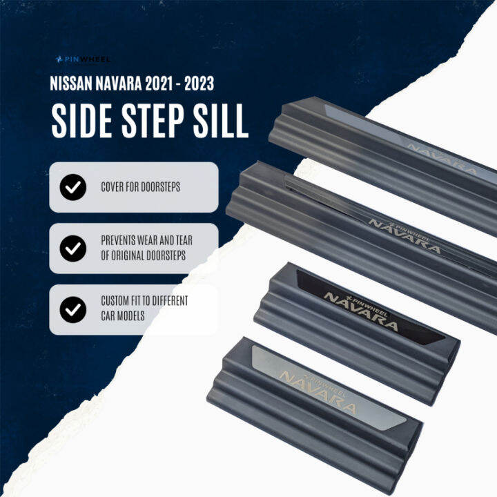 Nissan Navara 2021-2023 Pinwheel Side Step Sill | Lazada PH
