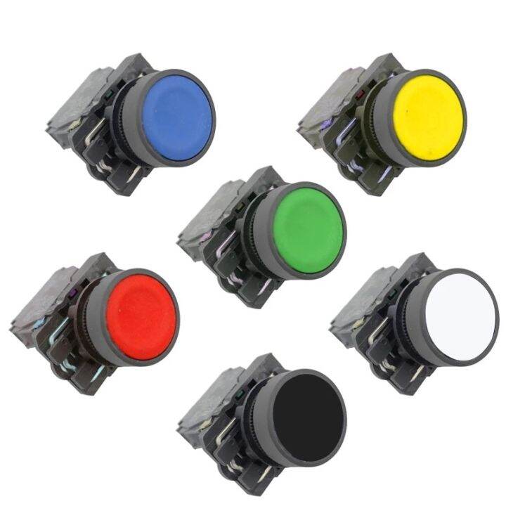 pushbutton with normally open contact block 22mm Momentary Self reset ...