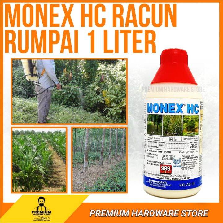 ANCOM Monex HC 1 Liter MSMA 39.5% Diuron 7.8% Grasskiller Herbicide Racun Rumpai Untuk Rumpai ...