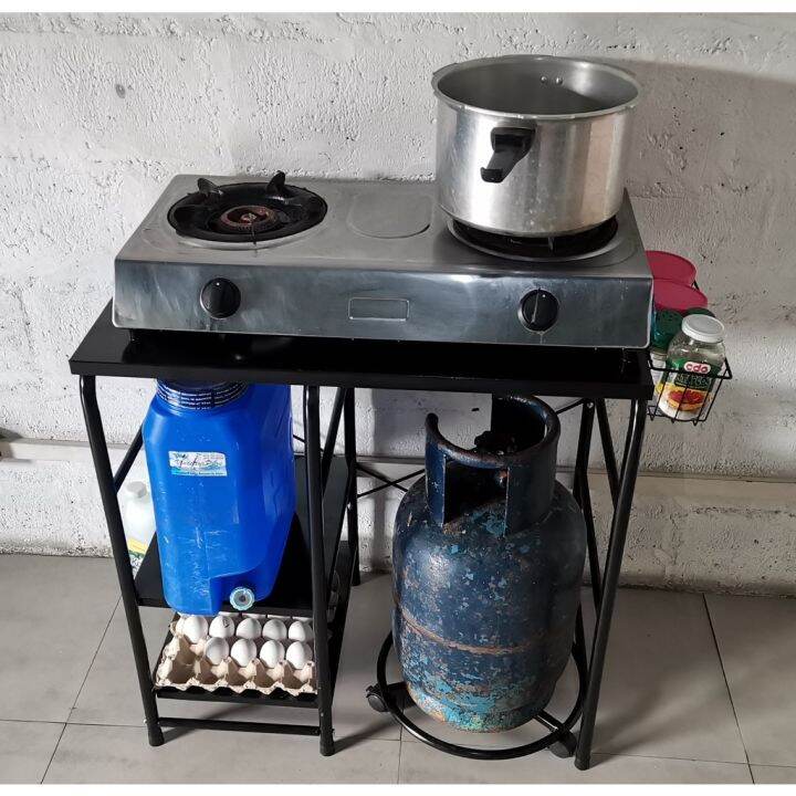 Gas Stove Stand with LPG Trolley Kitchen Rack Gas Rack All Metal ...