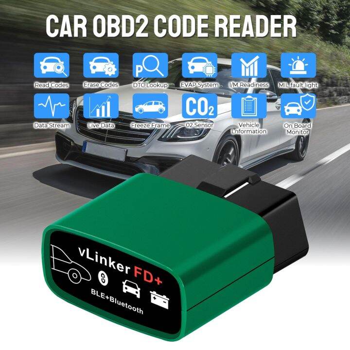 VLinker FD V2.2 Bluetooth-Compatible 4.0 WIFI Code Reader For FORScan J2534 ELM327 OBD 2 Scanner ...