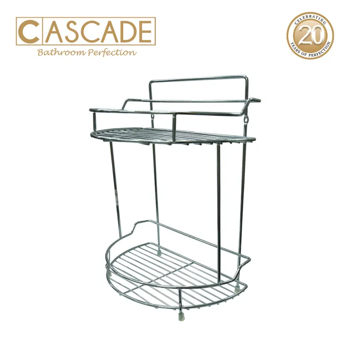 Cascade 2 Layer Chrome Plated Oval Rack L 28 cm x W 17.8 x H 36 cm ...