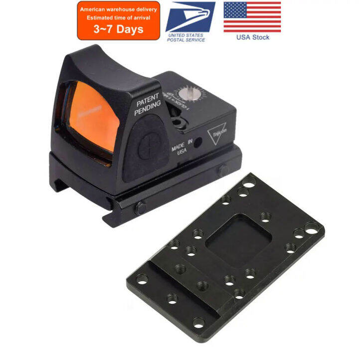 US Warehouse Universal Glock Rear Sight Mount Plate Optics Base Red Dot ...