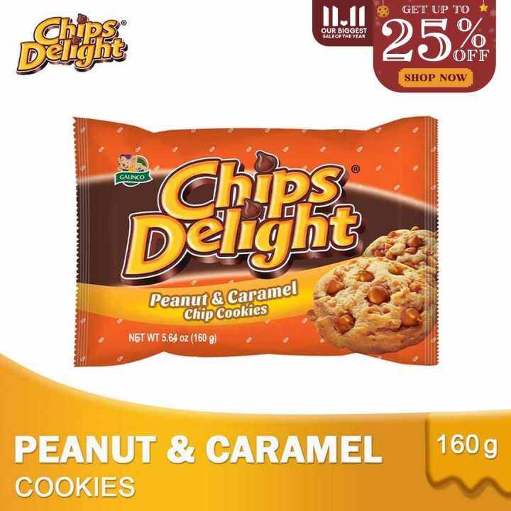Chips Delight Peanut and Caramel Chip Cookies 160g | Lazada PH