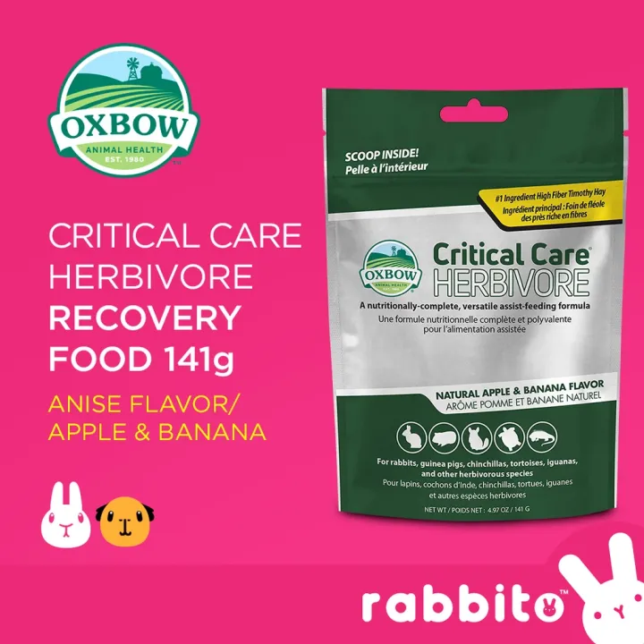 Oxbow Critical Care Recovery Food 141g for rabbits, guinea pigs and ...