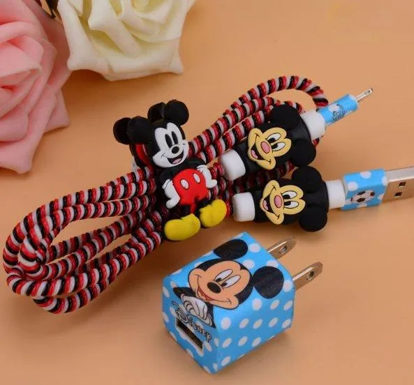 Cute Cartoon Character Cord Protector for Cables of Mobile Phones ...