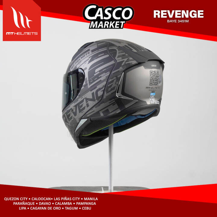 MT REVENGE2 G BAYE FULL-FACE SINGLE VISOR MOTORCYCLE HELMET | Lazada PH