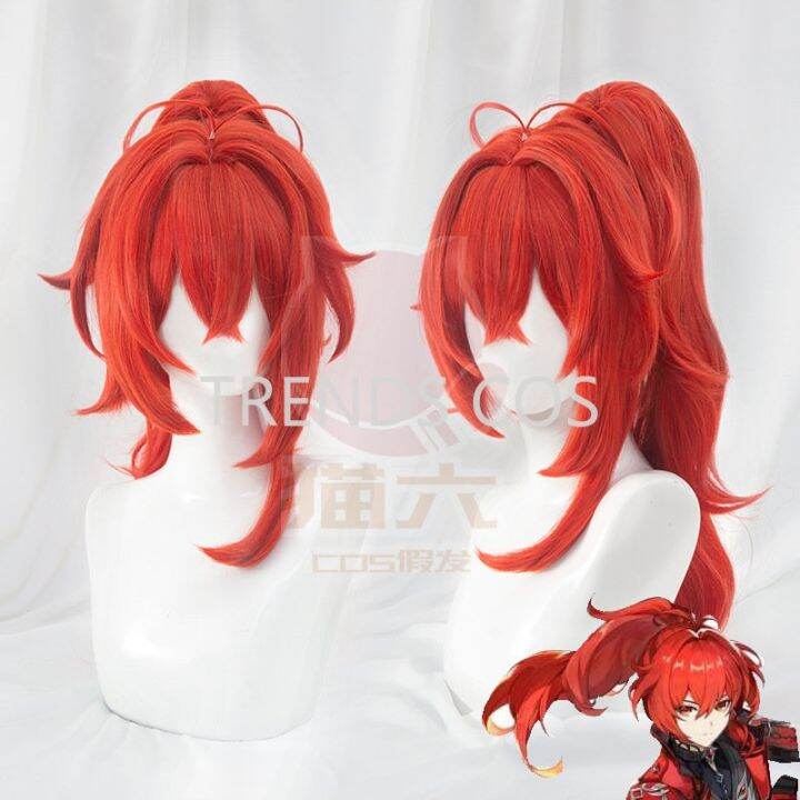 Game Genshin Impact Diluc Ragnvindr New Skin Cosplay Costume Halloween